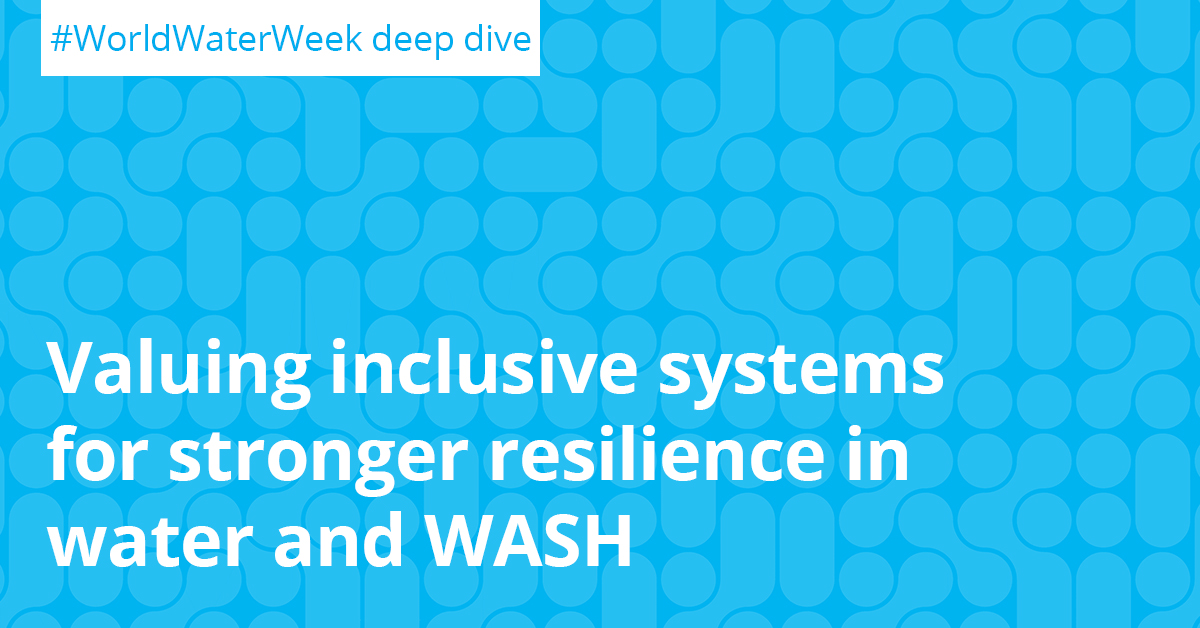World Water Week Deep Dive: Valuing inclusive systems for stronger ... World Water Week Deep Dive: Valuing inclusive systems for stronger ...